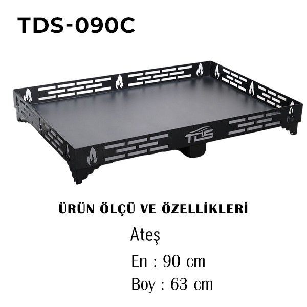 Şömine Döküm Alt Tabla 90x63